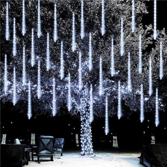 Holiday | Christmas Lights 288led Meteor Shower Lights 12 Inch 8 Tubes ...